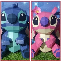 Stitch Papercraft 3D – Low Poly Template Pdf, Svg, Dxf | DIY Lilo ...