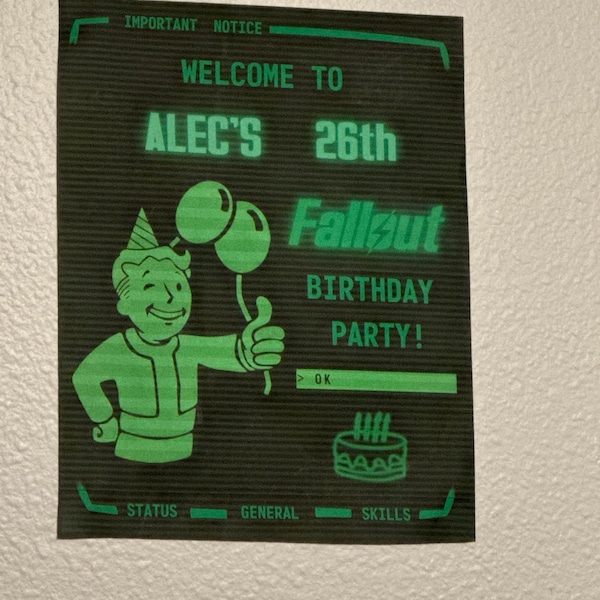 Fallout Birthday Party Bundle | Instant Download | Editable Template ...