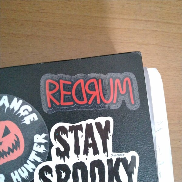REDRUM Translucent Vinyl Sticker - Etsy
