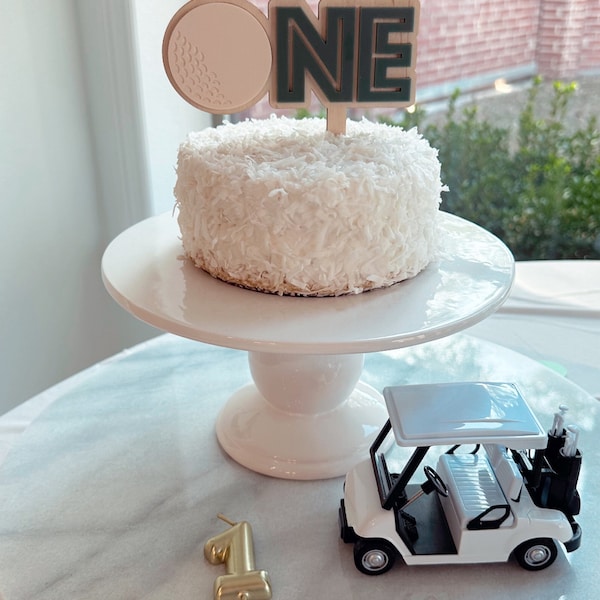 Golf Cake Topper - Hole in One Cake Topper - Hole in One First Birthday ...