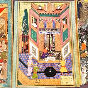 Umar Defeats A Dragon by Daswanth traditional Persian Miniature Art ...