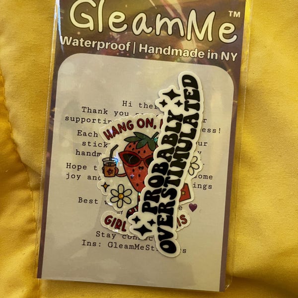 Probably Overstimulated Sticker, Funny Mental Health Sticker ...