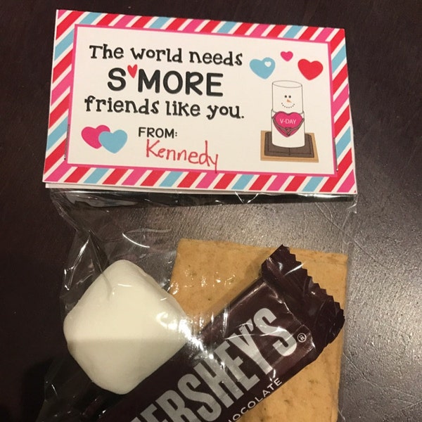 Smore Valentine Printable Treat Bag Topper - Etsy