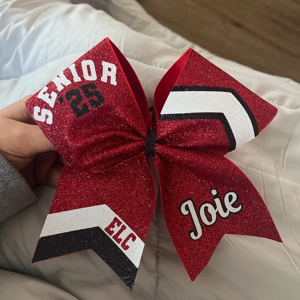 Black and Gold Cheer Bow, Custom Team Squad Bows, Great Sideline School ...