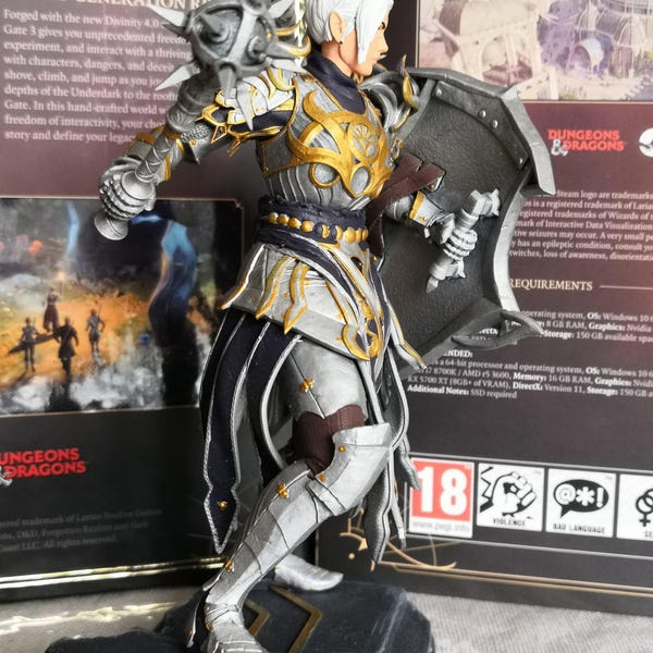 The Dark Urge Statue 3D Printed Gift for Gamer BG3 Figure Handmade Gift ...