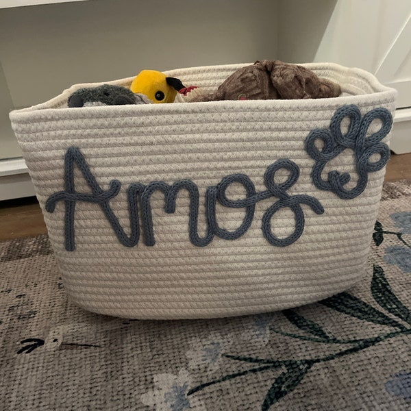 Personalized Basket, Monogrammed Basket, Custom Name Basket, Monogram ...