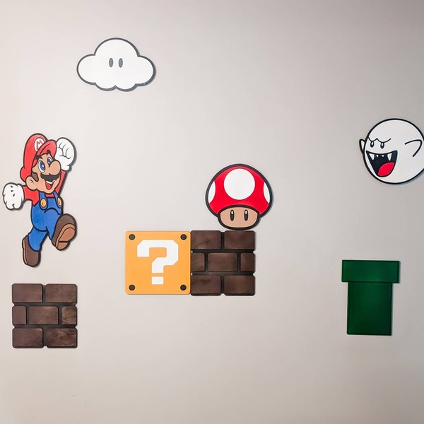 Customizable Mario Bros. Wooden Display - Etsy