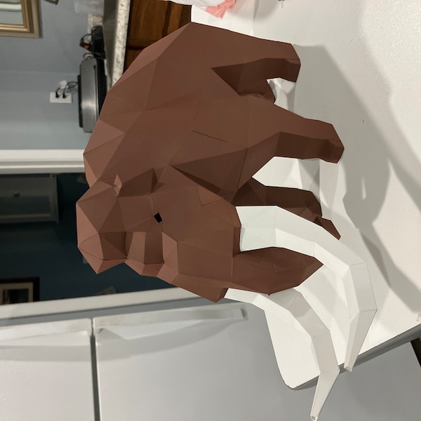 Mammoth Paper Craft, Digital Template, Origami, PDF Download DIY, Low ...