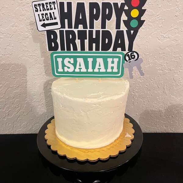 Any Name and Age Driver License Birthday Cake Topper,cake Topper,new ...