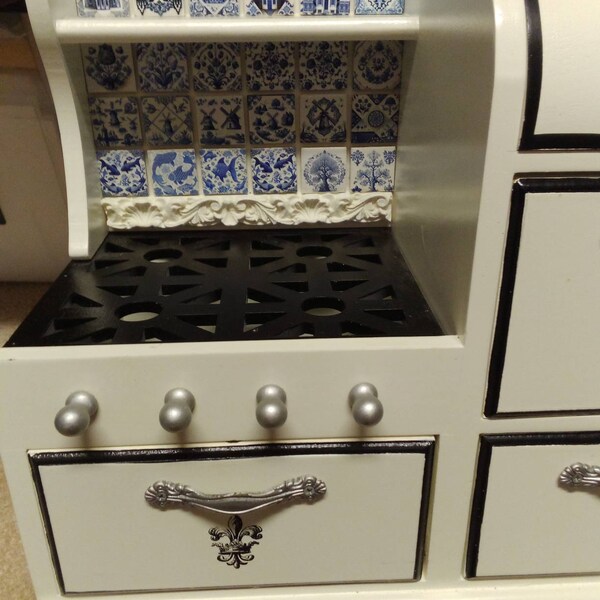 Miniature Stone Tiles, Crafts Wall Mosaics, 1:12 Scale Small Square ...