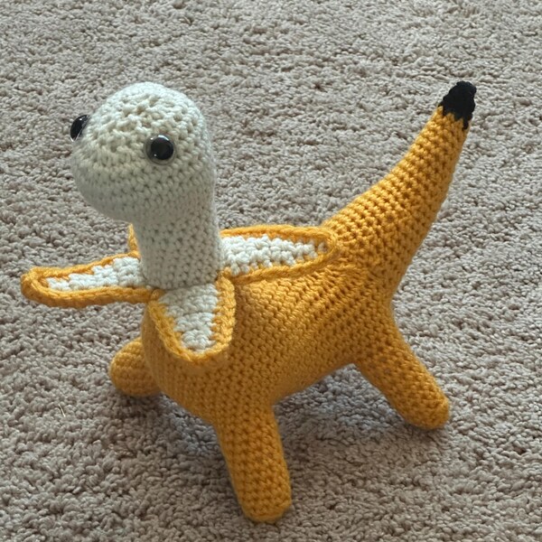 Bananasaurus Dinosaur NO SEW Crochet Pattern - Etsy Canada