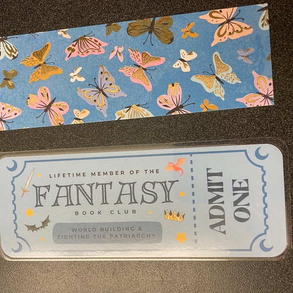 Fantasy Book Club - Design 2 - Book Club Bookmark - Bookish - Cute ...