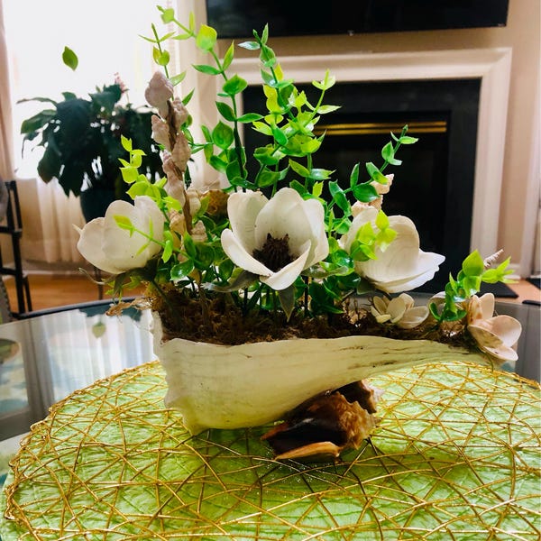 Framed Shell Flower Arrangement - Etsy