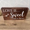 Personalised Sweet Table Sign Rustic Wooden Wedding Venue Table ...