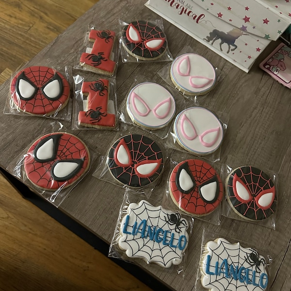 Spider-man Cookies, Spidey Cookies, Spider Cookies, Spidey Birthday ...