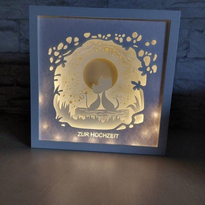 Anime Paper Cut Light Box Template Digital SVG File, Paper Cut 3d Light ...