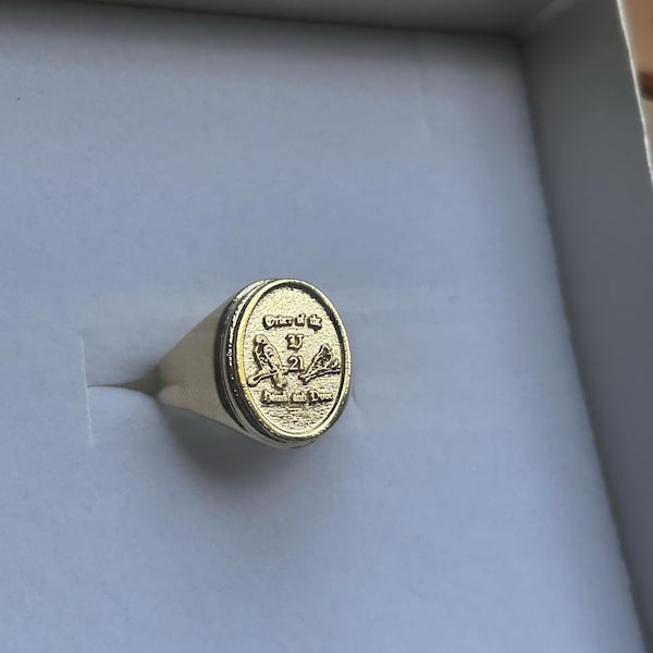 Family Crest Signet Ring, Pinky Ring, Image Engraved, Personalized Ring ...