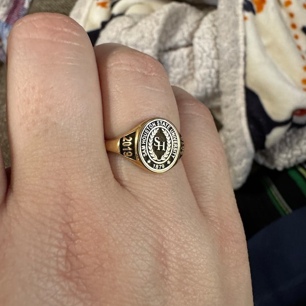 Oval Graduation Ring-tiny College Ring-class Rings-school Rings-senior ...