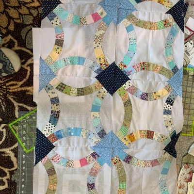 Double Wedding Ring Interfacing Refill Panel, Quiltsmart QS 65012, Pre-printed Fusible ...