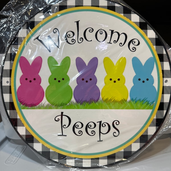 Welcome Peeps Wreath Sign Wreath Attachment Wreath Supplies Craft ...