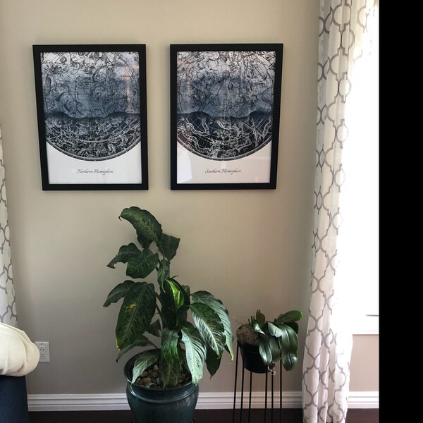 Southern Hemisphere Print, Celestial Poster, Star Chart Print ...