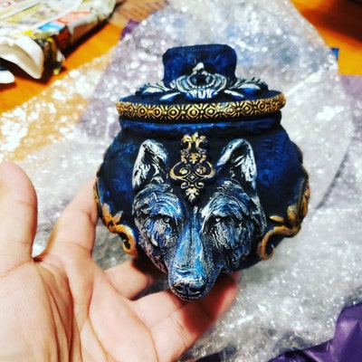 Wolf Head Apothecary Jar Potion Bottle / Gothic Home Decor - Etsy