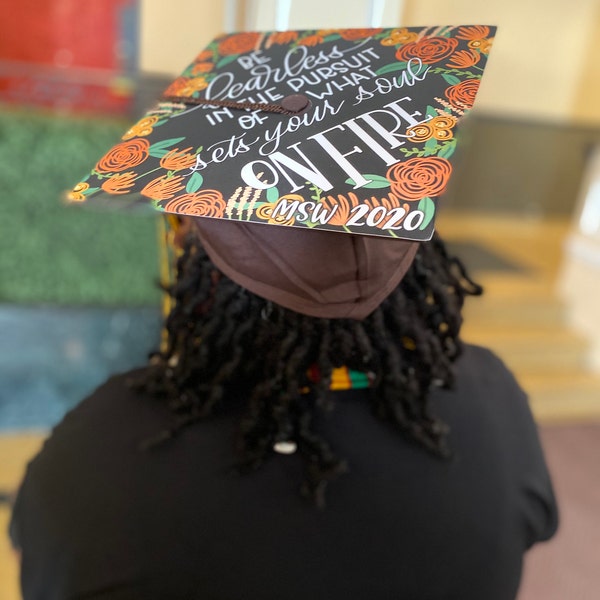 Grad Cap Topper Graduation Gift Tassel Custom Grad Quote Grad Cap ...