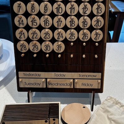 Wooden Perpetual Calendar, Montessori Calendar, Homeschool Calendar ...
