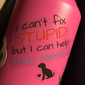 Funny Vet Tech Sticker Funny Vet Med Funny Veterinarian | Etsy