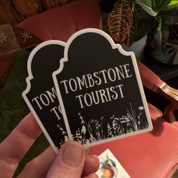 Taphophile Round Vinyl Sticker. Cemetery Lover. Gravestones. Graveyards ...