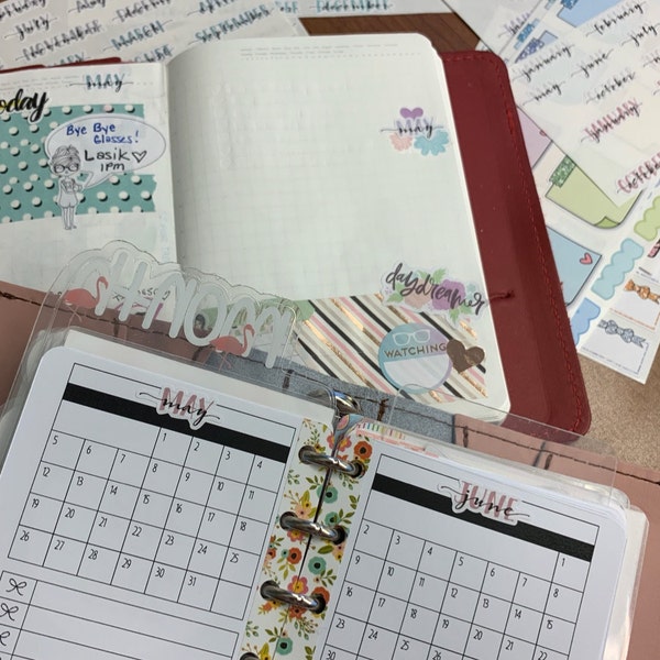 Months Script, Printable Planner Stickers - Etsy