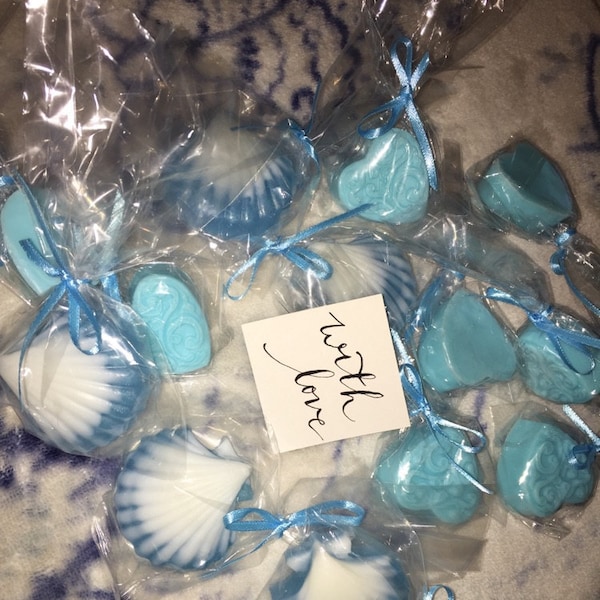 SEASHELL SOAP FAVORS (10), Nautical Party Favors, Mermaid Baby Shower ...