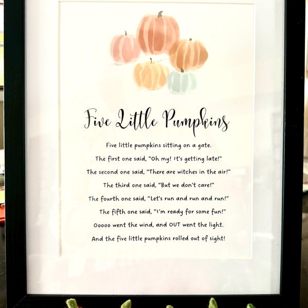 Five Little Acorns Poem - Interactive Poetry - Fall Poetry - DIGITAL ...