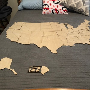 Marking Maps United States USA Wooden Photo Collage, Travel Wall Decor ...