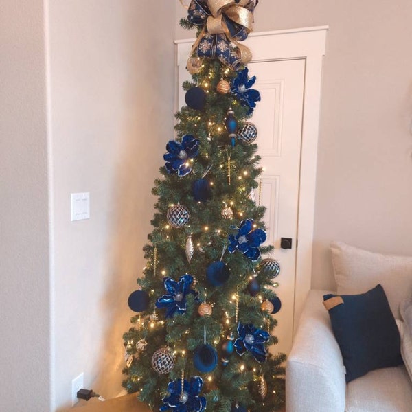 Rose Gold and Champagne Gold Deco Mesh Angel, Tree Topper, Guardian ...