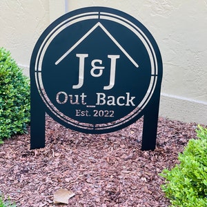 Round Farm Scene Welcome Metal Sign - Etsy