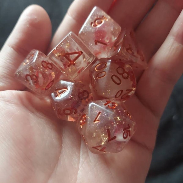 Moonlit Koi Fish Dnd Dice Set for Dungeons and Dragons D20 TTRPG ...