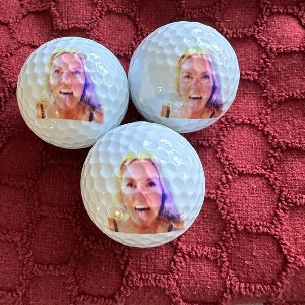 Custom Face Golf Ball Set: Funny Golfer Gift - Etsy