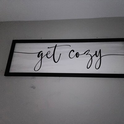 Get Cozy Sign Bedroom Wood Signs Master Bedroom Wall Decor Guest ...