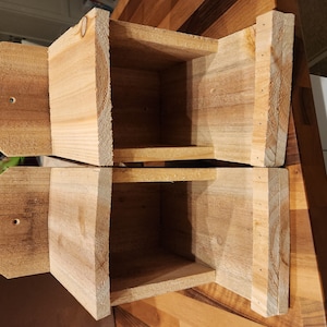 Cedar Bird Nesting Platform Shelter Cedar Bird Nesting Box Dove Nesting ...