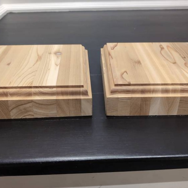 Extra Thick Solid Cedar Fence Post Caps With Profiled Edge, Newel Post ...