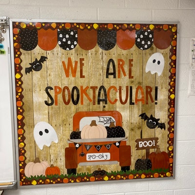 Ghost Truck Fall Halloween October Bulletin Board Kit - Etsy