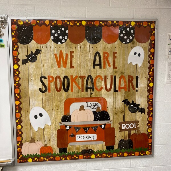 Ghost Truck - Fall - Halloween - October Bulletin Board Kit - Etsy