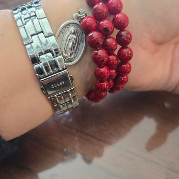 Miniature 9 Crusader Templar Red Cross Anglican Rosary. 6mm Stainless ...