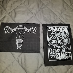 Squat Symbol Patch White Ink on Black Fabric Squatter - Etsy