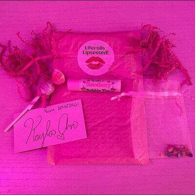 Strawberry Bubble Tea Lipsessed Lip Balm 1 - Etsy