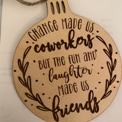 Coworker Ornament, Work Ornament, Staff Ornaments, Friend Ornament, Co ...