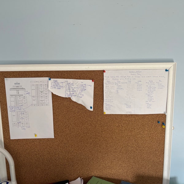 Extra Large Framed Cork Board - Black Solid Wood Frame | 8mm Thick Cork ...