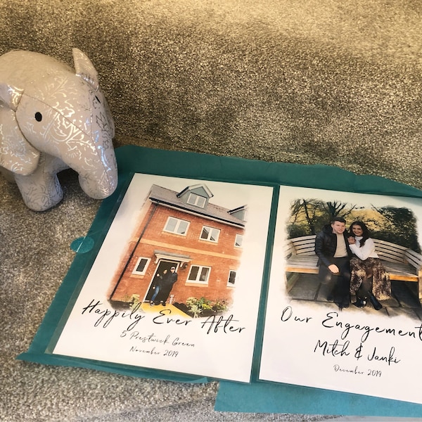 Custom Watercolour Home Print, First Home, Our Home, Custom Home Print ...