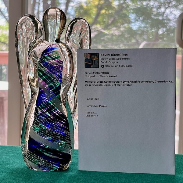 Memorial Glass Heart Paperweight, Cremation Ashes, Pet, Contact Us at ...